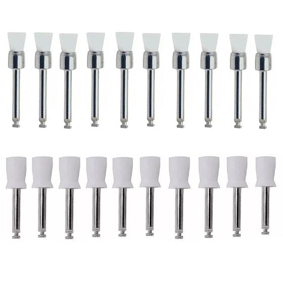 Kit 10 escovas de Robson + 10 taças de borracha para profilaxia e ...