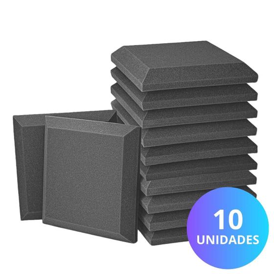 Kit 10 Espumas Acústicas Lisa p/ Parede Teto Isolante Sonoro - "N/A ...
