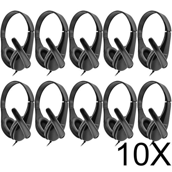 Kit 10 Fones De Ouvido com Microfone Headset Business Para Notebook, Pc ...