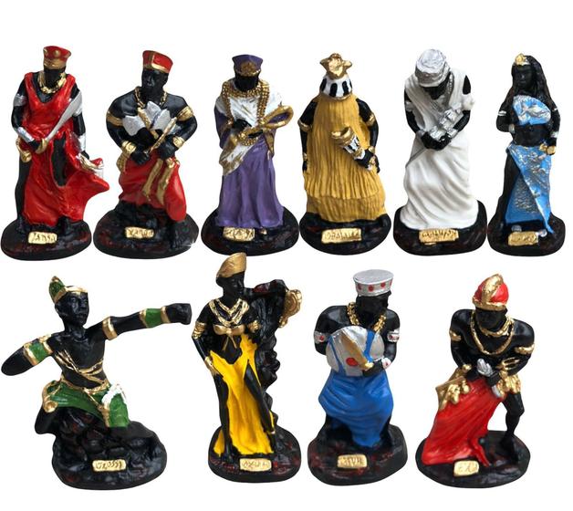 Kit 10 imagens de orixás Umbanda e Candomblé 10cm Resina - sofia decor ...