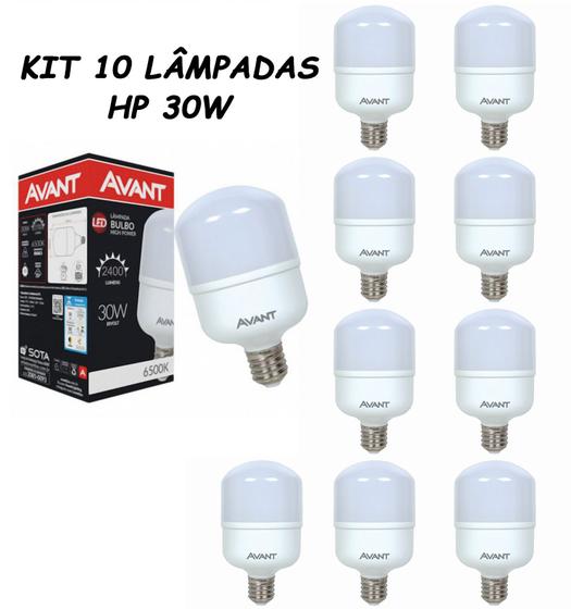 Kit 10 Lâmpada Led 30w Alta Potência 6500k E27 Bivolt Branco - Avant - Lâmpada de LED - Magazine ...
