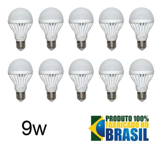 Kit 10 Lâmpada Led 9w Bulbo Soquete E27 Bivolt Branco Frio - Lartec Magazine - Lâmpada ...