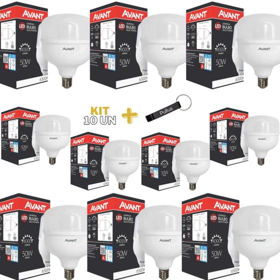 Kit 10 Lampada Led Bulbo 50w Avant Branca Fria 6500k Alta Potencia - Lâmpada de LED - Magazine Luiza
