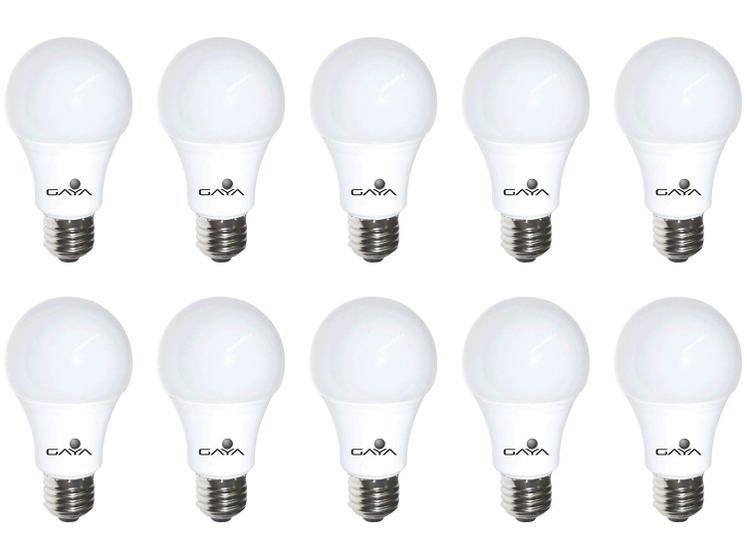 Kit 10 Lâmpadas de LED Bulbo E27 Gaya Branco Frio - 12W 6500K 6476 - Lâmpada de LED - Magazine ...