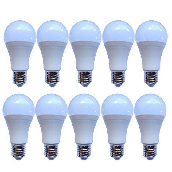 Kit 10 Lâmpadas Led 15w Bulbo Soquete E27 Bivolt Branca Fria 6500k ...