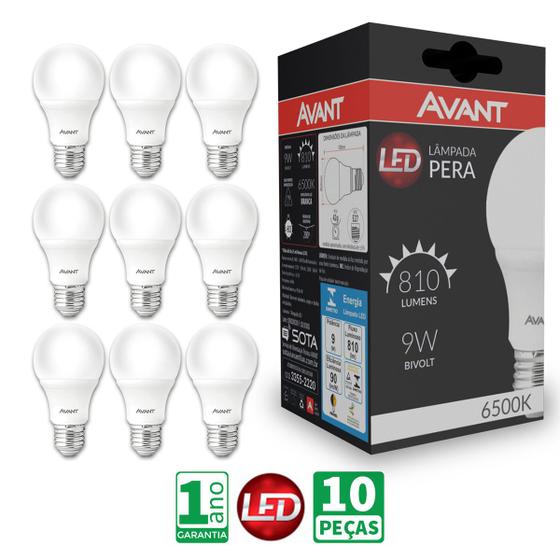 Kit 10 Lâmpadas Led 9w Bulbo Bivolt Para Casa Comércio Laser - Avant ...