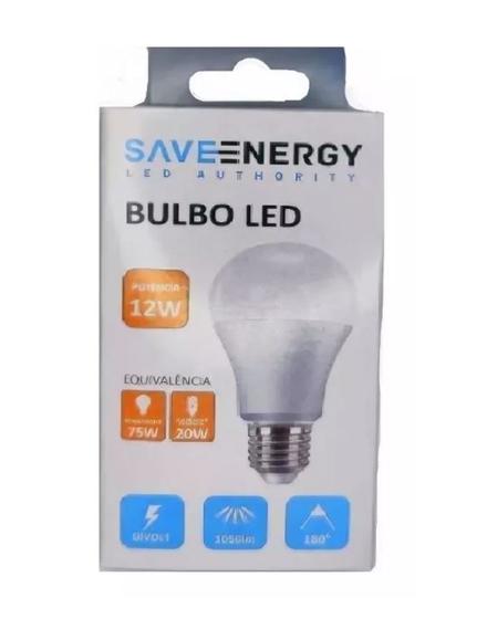 Kit 10 Lâmpadas Led Bulbo 12w Branco Frio Ou Quente E27 - Save Energy - Lâmpada de LED ...
