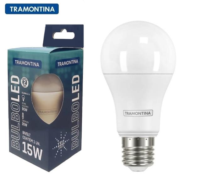 Kit 10 lampadas led bulbo 15w tramontina 6500k - tramontina elet ...