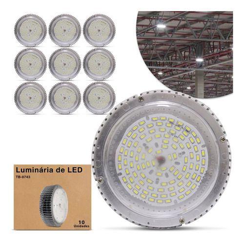 Kit 10 Luminária 50w Led High Bay Galpão Industrial - Nem Compara ...