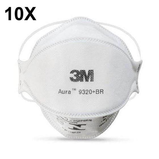 Kit 10 Máscara PPF2 3M Aura 9320 + BR - Máscara Respiratória - Magazine ...