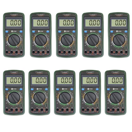 Kit 10 Multímetros Digital Profissional Vinik Dt9205a - Multímetro ...