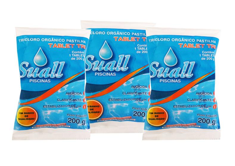 Kit 10 Pastilha De Cloro Tricloro Suall Para Piscinas - Ac186 - Cloro ...