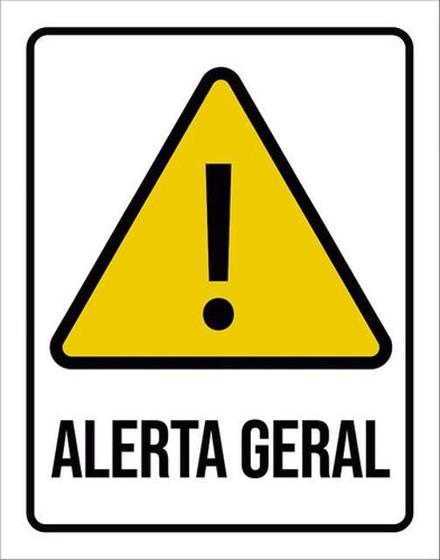 Kit 10 Placas Alerta Geral 36X46 - Sinalizo - Placa de Sinalização de ...