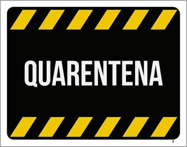 Kit 10 Placas Quarentena 36X46 - Sinalizo - Placa de Sinalização de ...