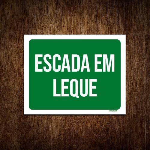 Kit 10 Placas Sinalização Escada Em Leque - Sinalizo.Com - Placa de ...