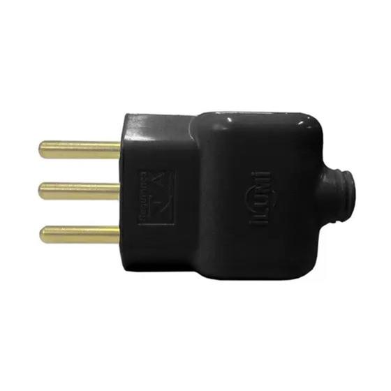 Kit 10 Plug Macho 20A Pino macho 2 Pino + Terra 20A 250V Ilumi - Plugs ...