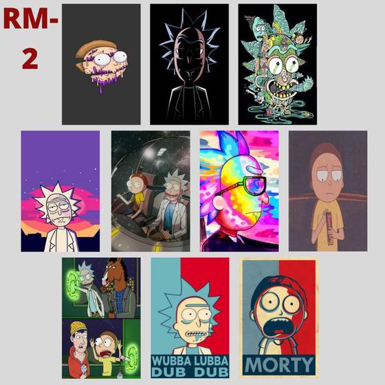 Kit 10 Quadros 13x20 Rick And Morty Para Quarto - Leão Placas ...