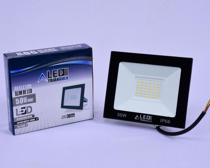 Kit 10 REFLETOR LED 50W MARCA LED TRIANGULO 4000LUMENS IP66 - Refletor ...