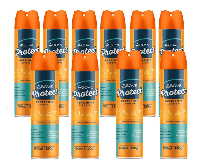 Kit 10 Repelente Aerosol Protect Above Secagem Rápida 150ml - Repelente ...