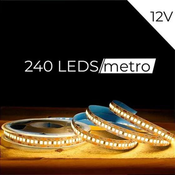 Kit 10 rolos de fita led 12v 4000k 240leds/metro - 50 metros - CbC ...