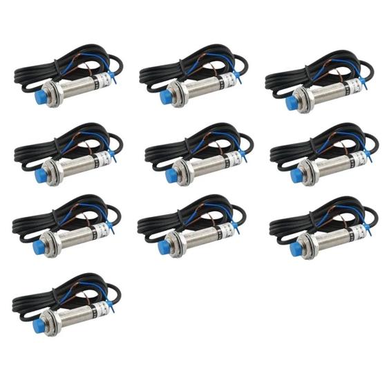 Kit 10 Sensor Indutivo M12 Na (5v~36v) - Npn Pnp Lj12a3-4-z - Sensor de ...