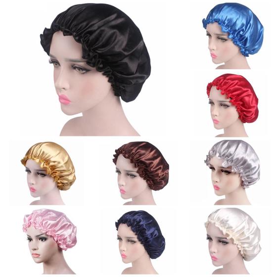 Kit 10 Touca Cetim Dormir Para Cabelos Cacheado Crespo Ondulado Liso ...