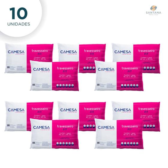 Kit 10 Travesseiro Camesa Fit Simples - 40x60cm Antialérgico ...