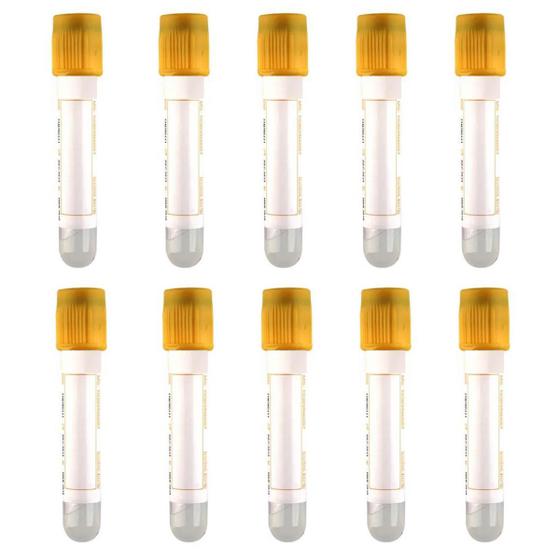 Kit 10 Tubo Coleta Sangue Separador 5mL 13x100mm Amarelo - Biocon ...