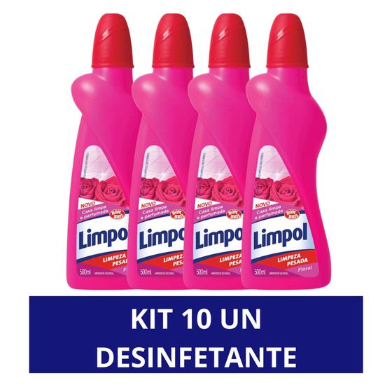 Kit 10 Un Limpeza Pesada Limpol Floral 500ml - GRAAN NEGÓCIOS ...