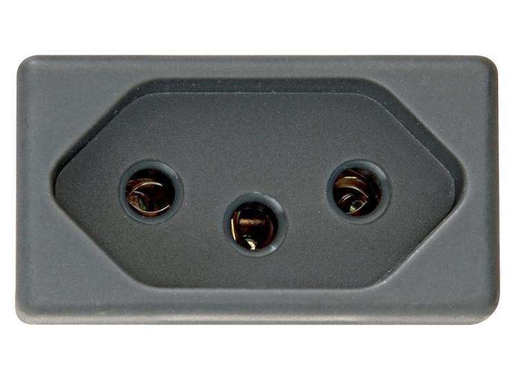 Kit 10 uni tomada 2p + t em termoplastico c comp met 20a 250v linha izy ...