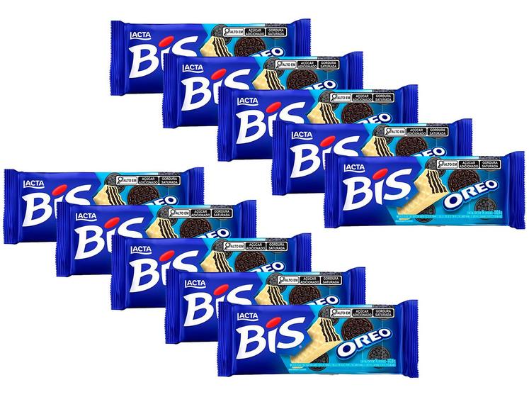 Kit 10 Unidades Chocolate Bis Oreo Branco - 100,8g Cada Lacta - Bis - Magazine Luiza