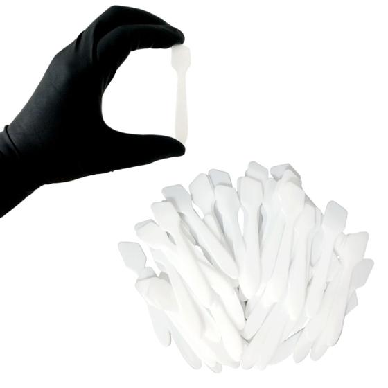 Kit 100 Espátulas Pazinha Palheta Mini Para Creme Cosméticos Multiuso ...