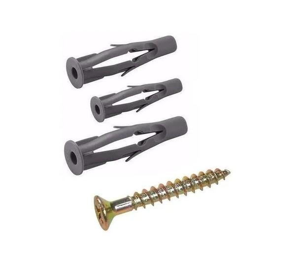 Kit 100 Parafuso Philips 6 X 60 C Bucha 8mm P Tijolo Oco Bloco Furado
