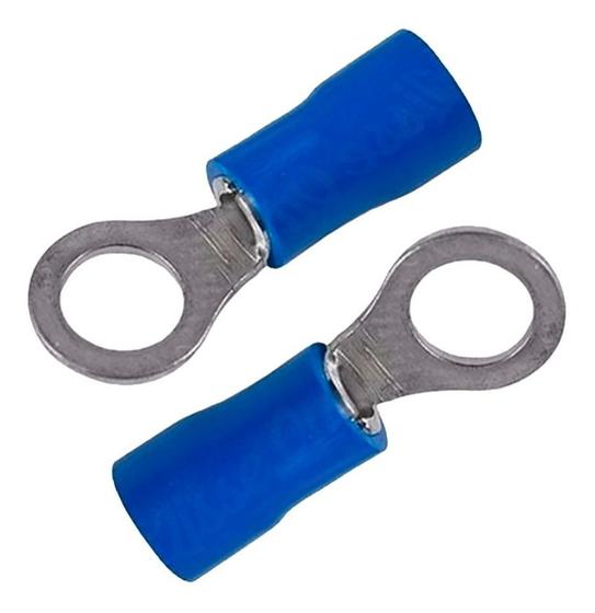 Kit 100 Terminal Conector Pré Isolado Olhal 2,5mm Azul - PENZEL ...