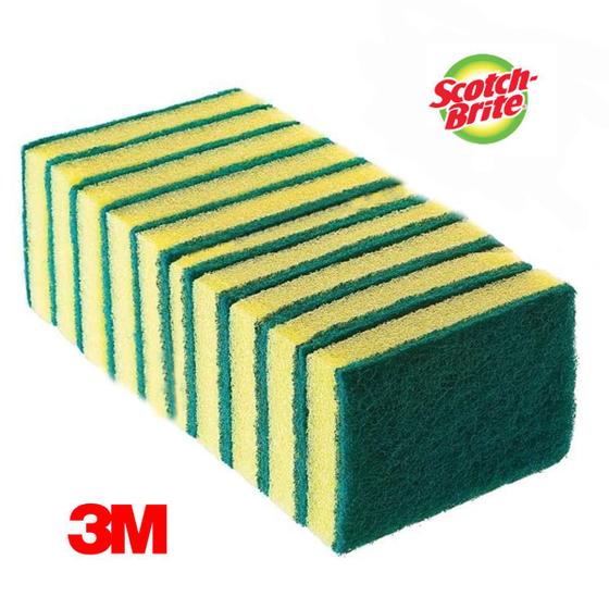 Kit 100und Bucha Esponja Lavar Louça Dupla Face Scoth Brite - 3m ...