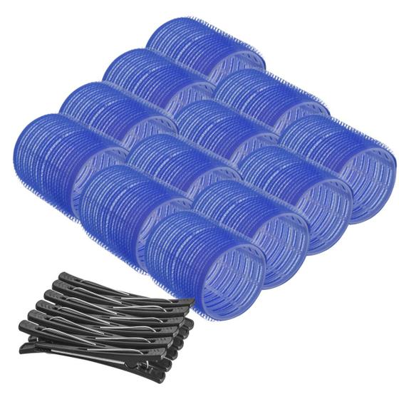 Kit 12 Bobs Formador de Cachos Para Cabelo 52mm + 12 Clips Bico de Pato ...