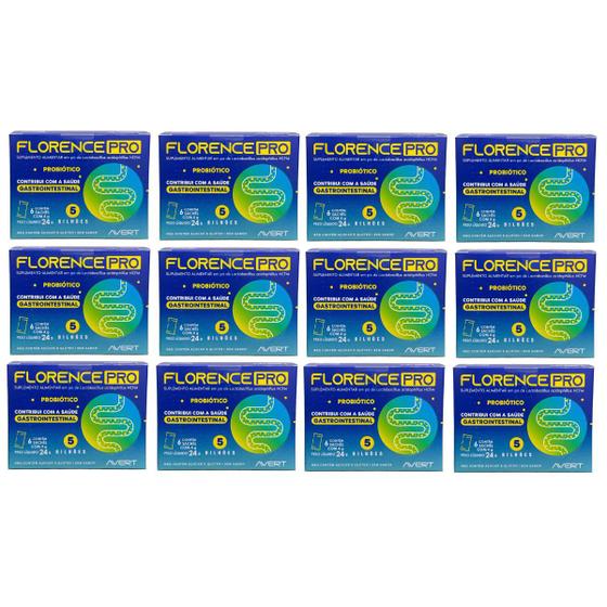 Kit 12 Caixa Florence Pro Lactobacillus Acidophillus 6 Saches - Avert - Colágeno - Magazine Luiza