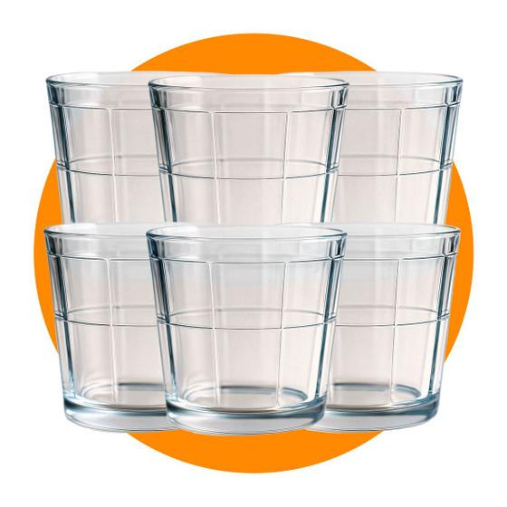 Kit 12 Copos Vidro 350ml Reforçado para Suco Água Caipirinha Whisky ...