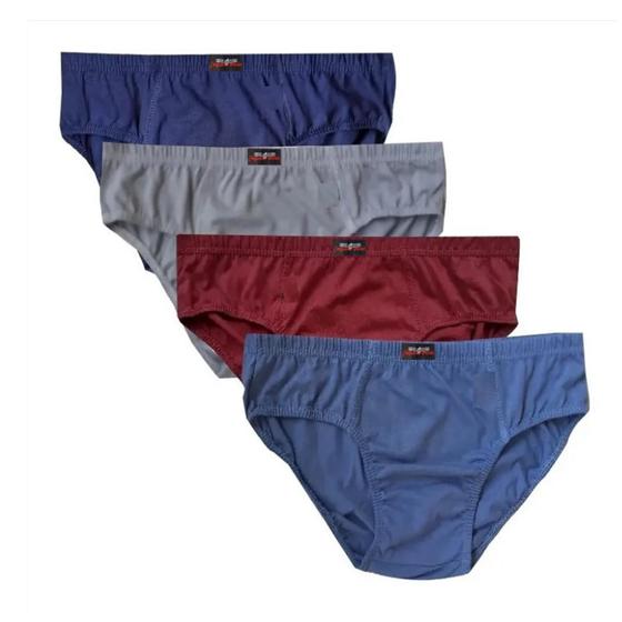 kit 12 cueca slip tradicional 100% algodão elástico embutido adulto SDS - mgs - Cueca - Magazine ...