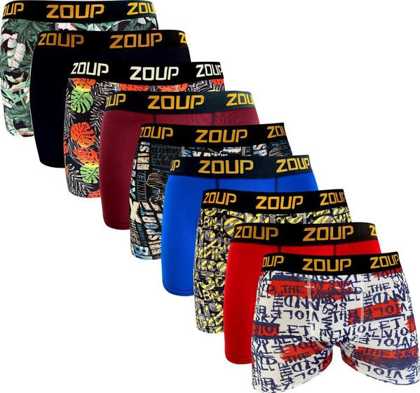 Kit 12 Cuecas Boxer Microfibra Adulto Cores e Estampas Variadas - ZOUP ...