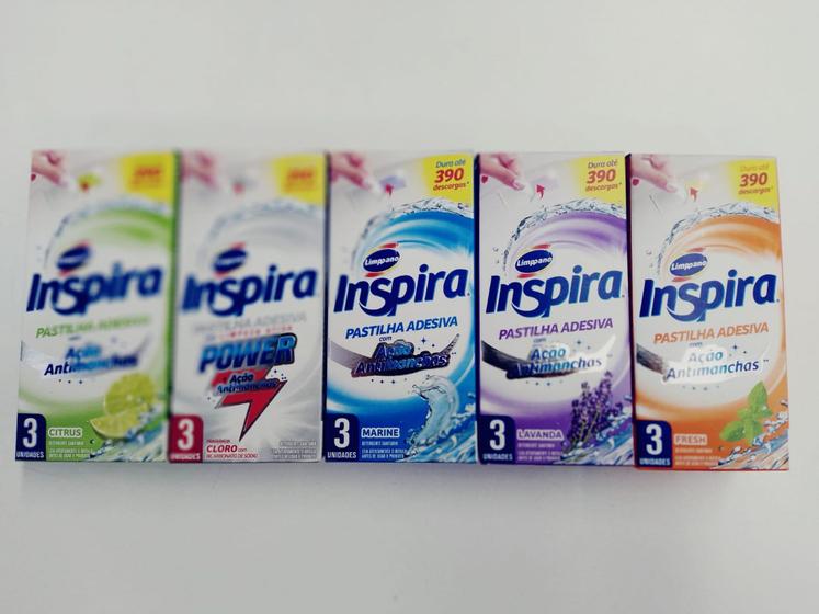 Kit 12 cx pastilha adesiva inspira c/03 un cada sortido - Limppano ...