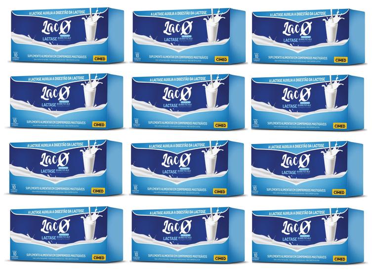 Kit 12 Cxs Lac 0 10comp Enzima Lactase 10.000 FCC - CIMED - Lactase ...
