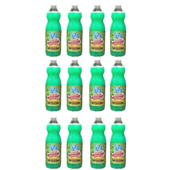 kit 12 Desinfetante Líquido Ava Clean Perfumado Limpeza 1L ...