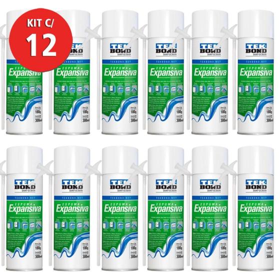 Kit 12 Espuma Expansiva 180g Tekbond - Espuma Expansiva - Magazine Luiza