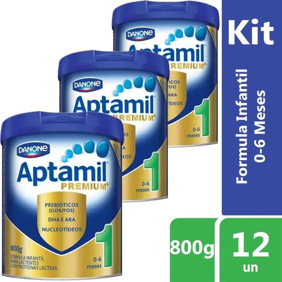 Kit 12 Latas Aptamil Premium 1, Lata 800 g Fórmula infantil em pó ...