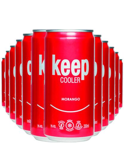 Kit 12 Latas Keep Cooler Morango 269ml - Mosteiro - Vinho - Magazine Luiza