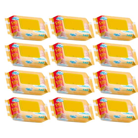 Kit 12 Pacotes Toalhas Umedecidas Upa Bebê 1680 Unidades Flip Top Aloe ...