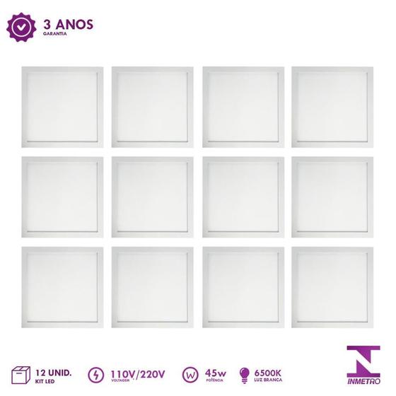 kit 12 Paineis Luminaria Modular 625x625 45W Bivolt 6500K - Avant ...