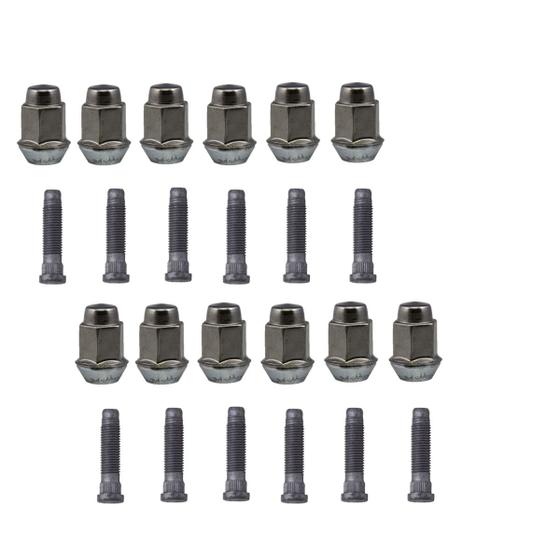 Kit 12 Porca Roda Cromada Original Prisioneiro S10 prisma captiva cruze ...