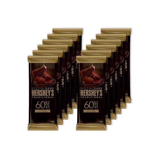 Kit 12 un. Hershey's Special Dark Tradicional 85g - Chocolate / Barra ...